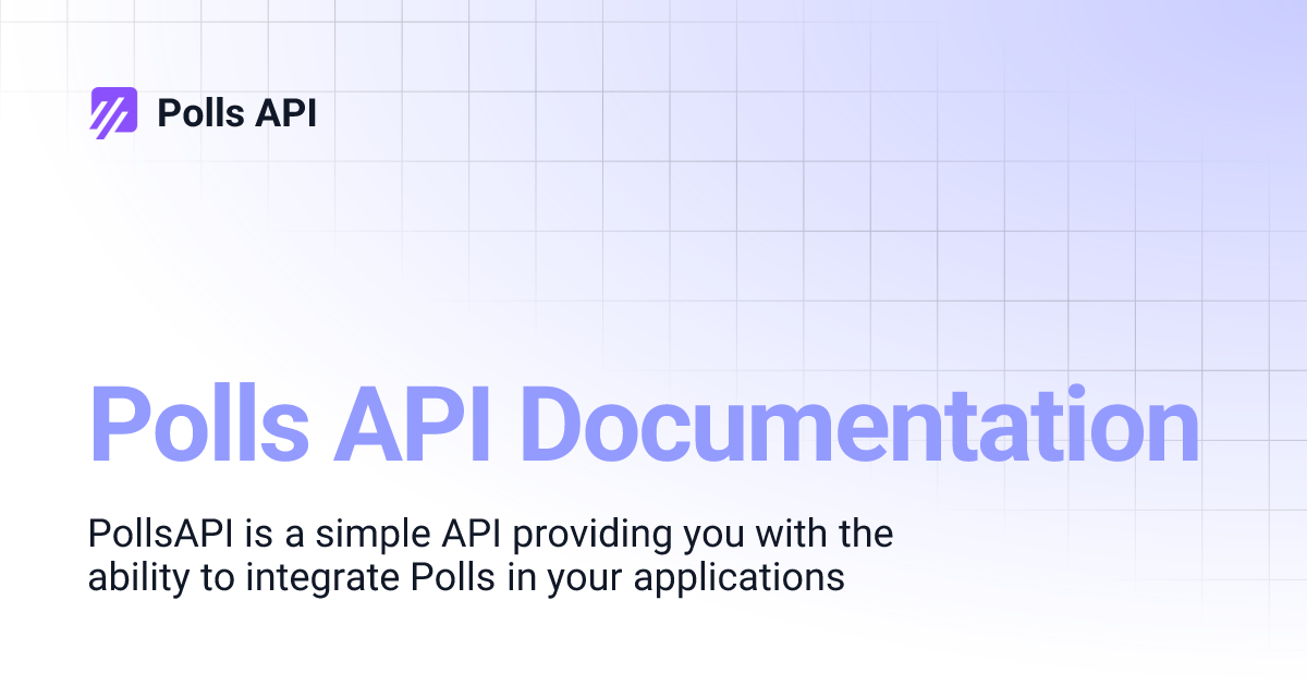 Polls API Documentation | Polls API